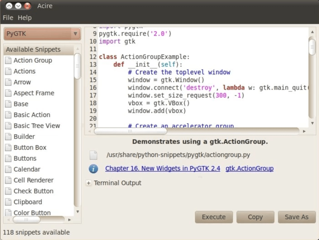 The Acire Python Snippets Project | Python Central The Acire Python Snippets Project | Python Central